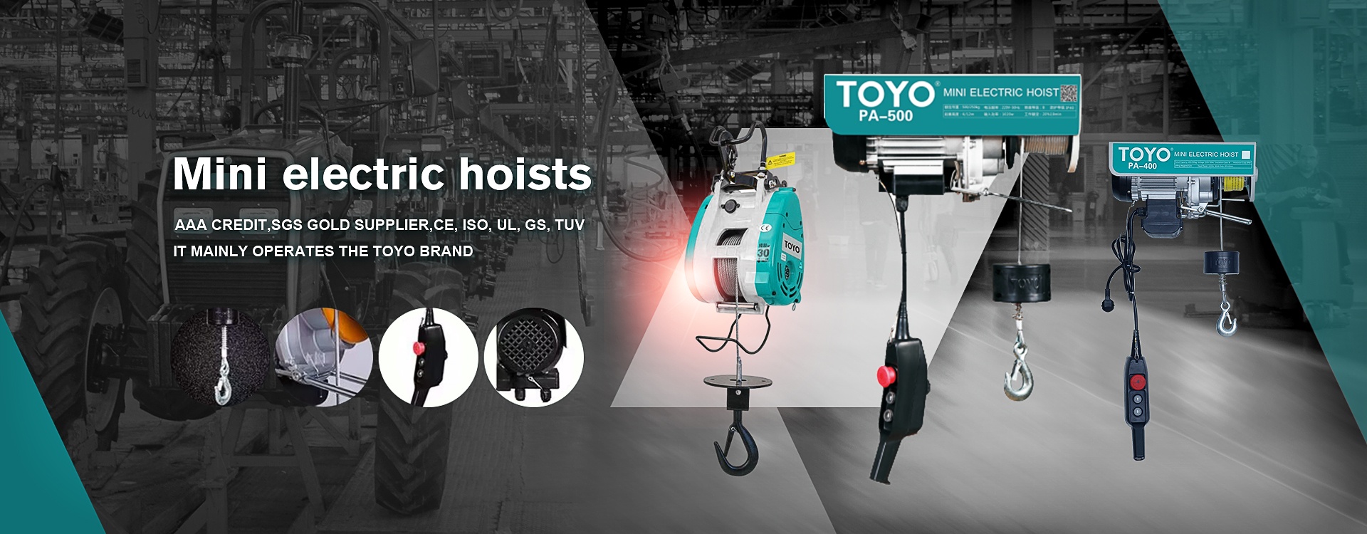 TOYO Brand The First And Largest Electic Hoist Manufacturer In Northern ...
